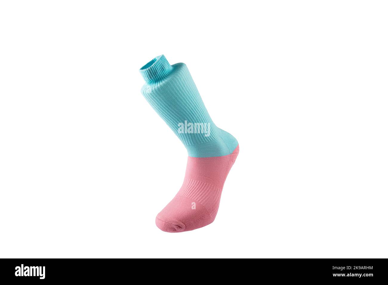 Blank long socks design mockup, isolated.Long clear soft sock stand ...