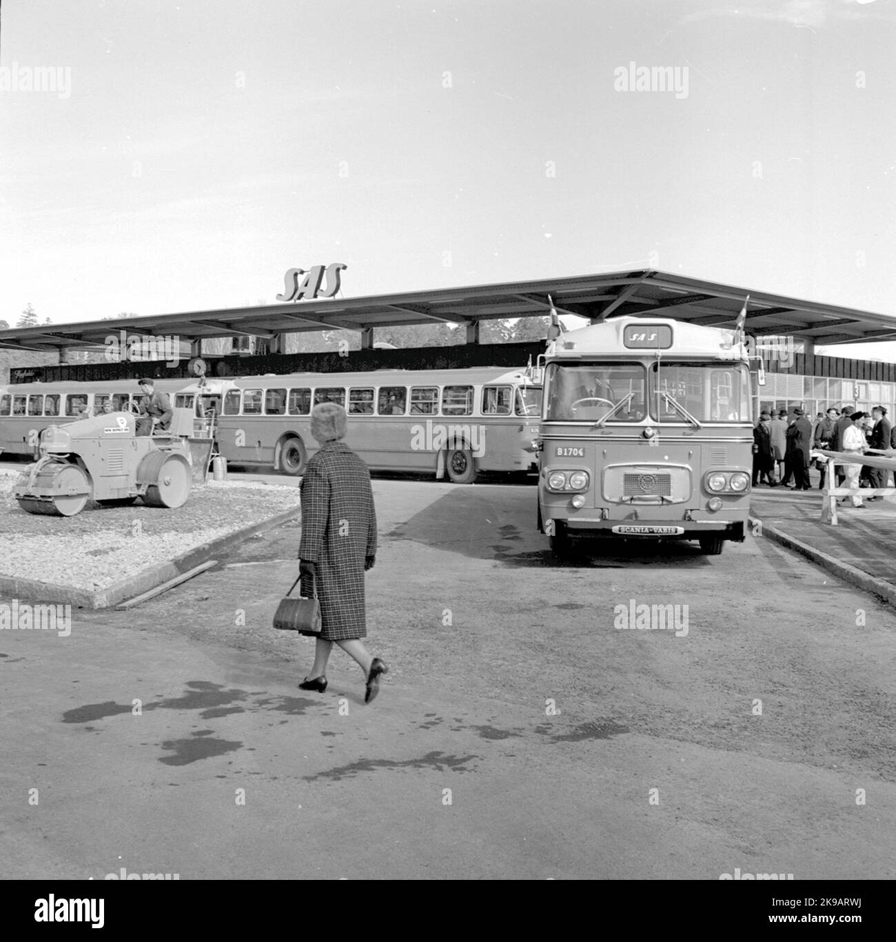 The SAS terminal at Haga, Press View, Scania-Vabis CF76 Stock Photo - Alamy
