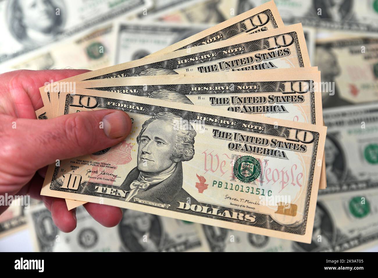 Illustration photo - Dollar banknotes, US currency, money bills, USA ...
