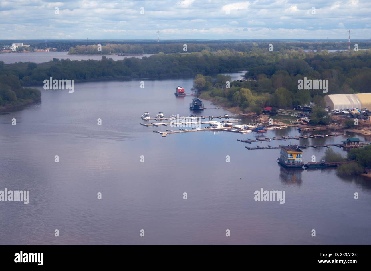 River water landscape. Forest trees on the background Stock Photo - Alamy