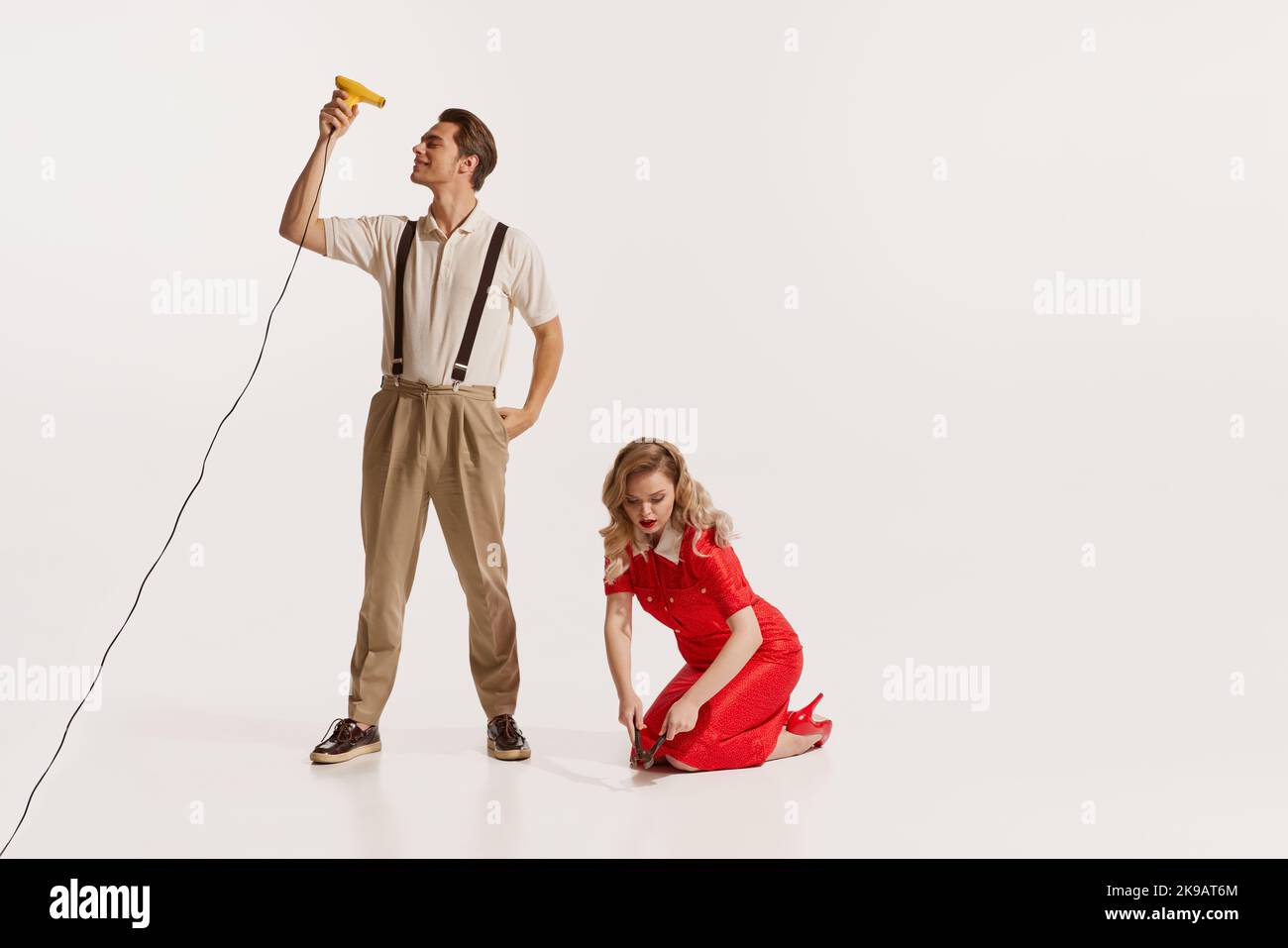 Retro housewife hair hi-res stock photography and images - Alamy