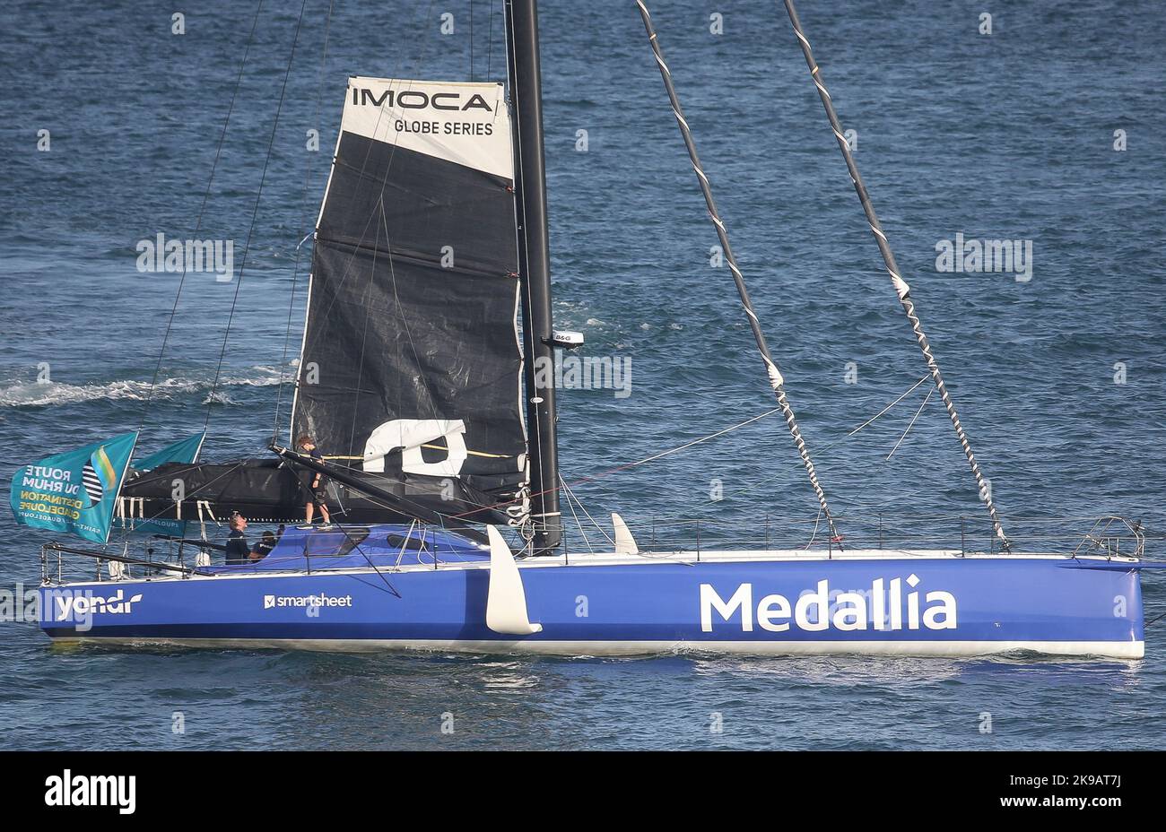 IMOCA, MEDALLIA, Skipper Pip Hare during the pre start of the Route du ...