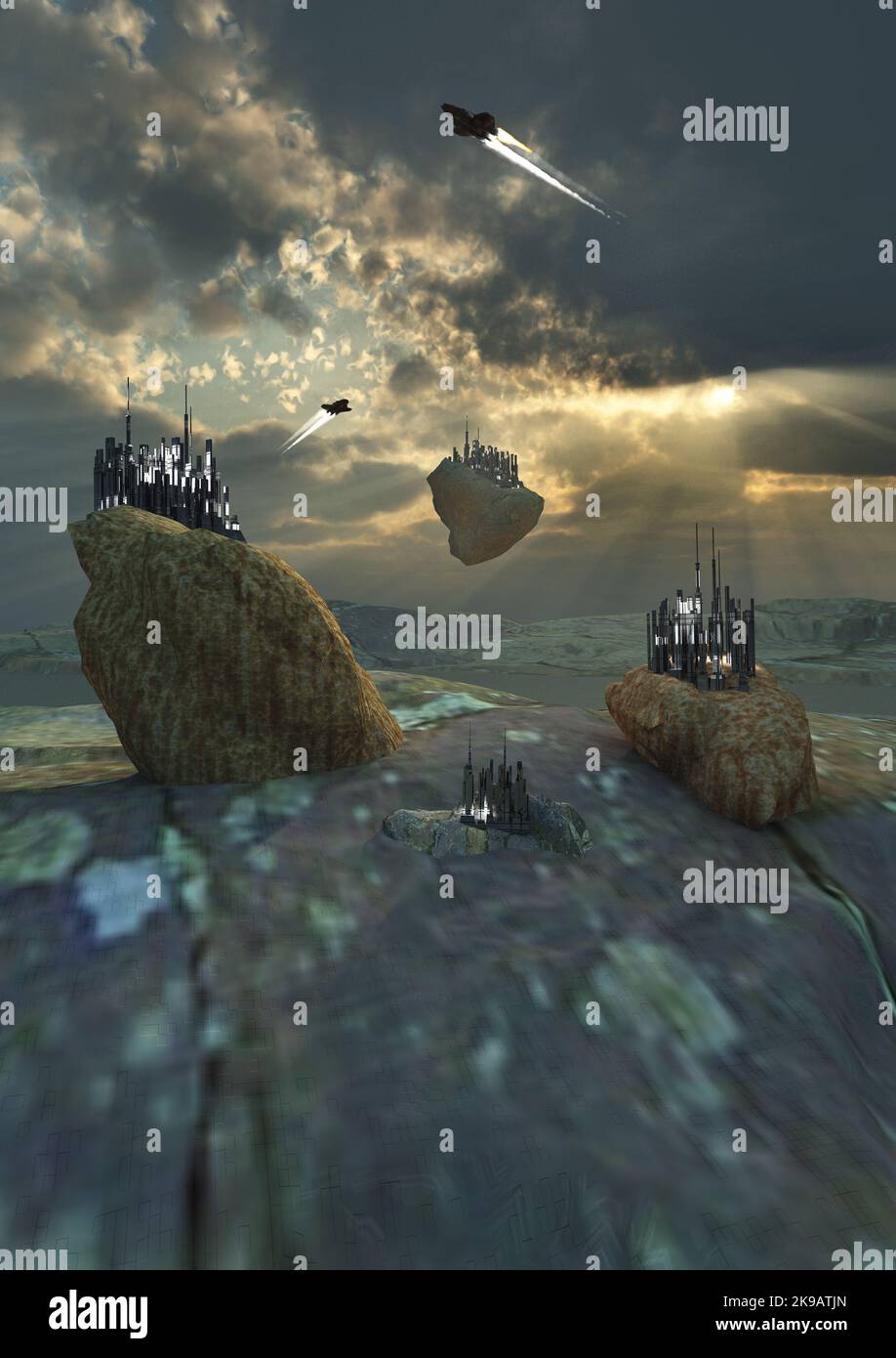 Floating cities concept hi-res stock photography and images - Alamy