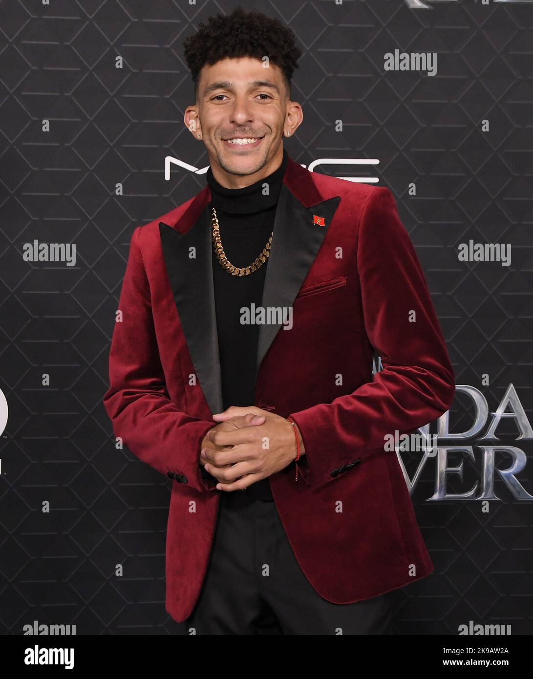 Hollywood, CA, October 26, 2022. Khleo Thomas arrives at the Marvel ...