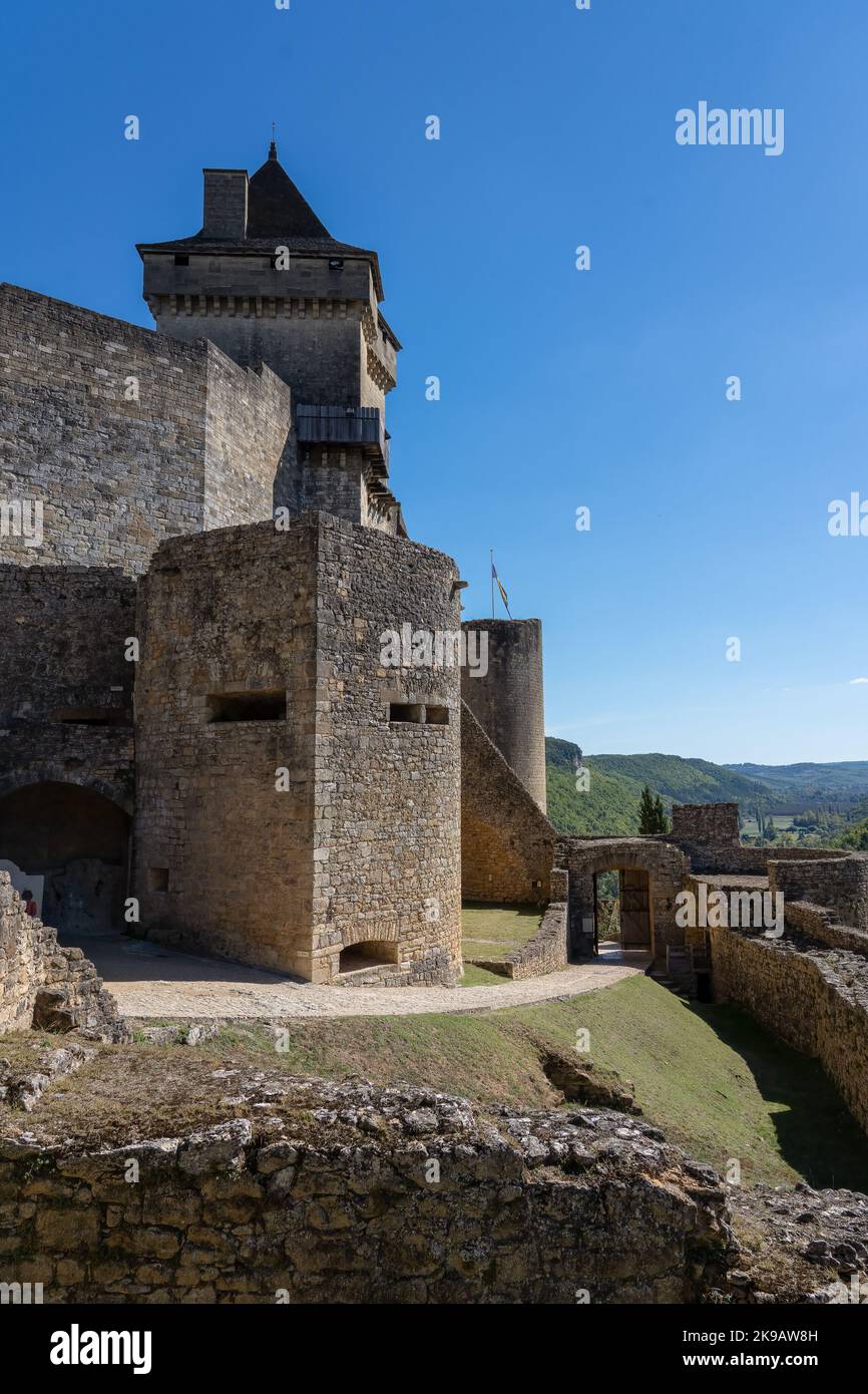 original 13th century castle, Castelnaud-la-Chapelle on the banks of ...