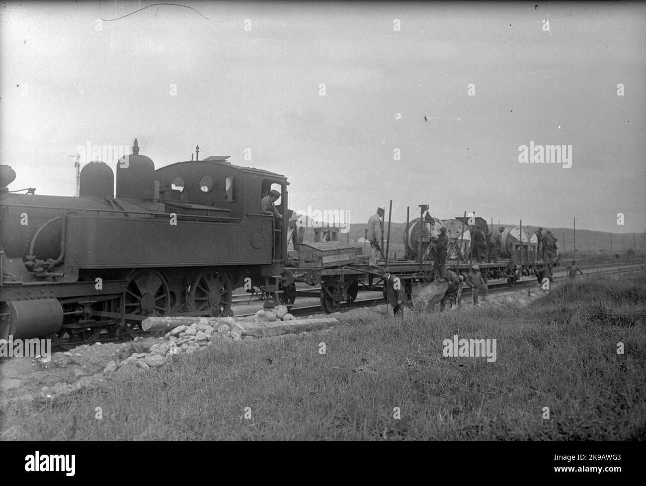 The State Railways, SJ KE 772 with cable -laying train of the 6 course ...