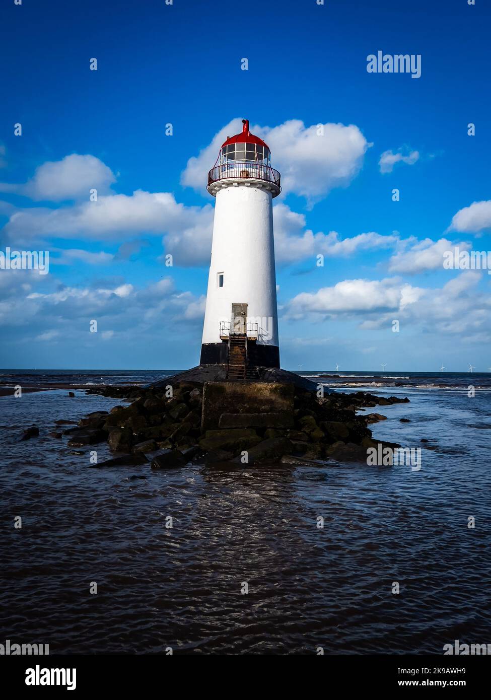 Point of Ayr lighthouse Stock Photo - Alamy
