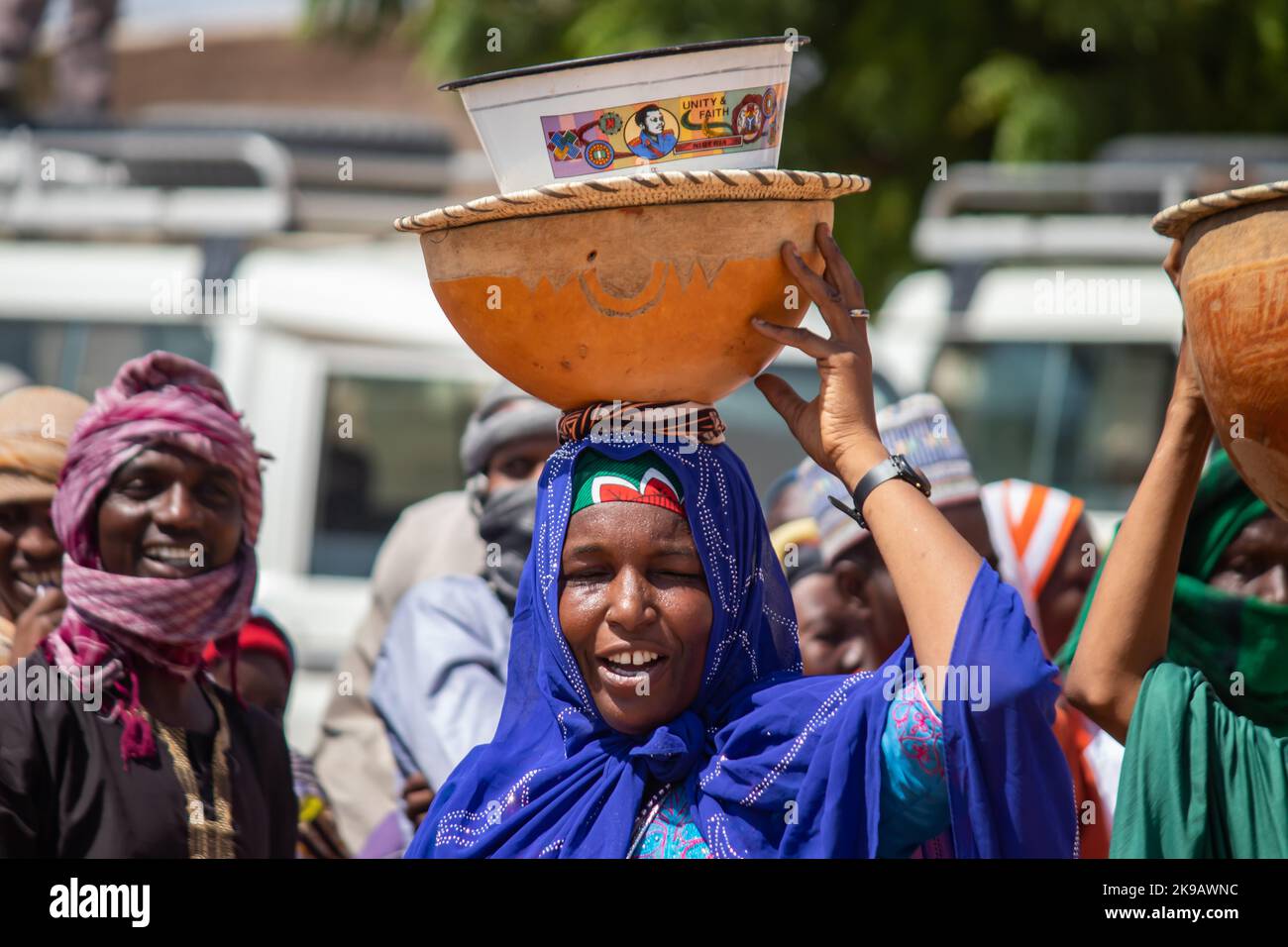 African tribes, Nigeria, Borno State, Maiduguri city. Fulani tribe ...