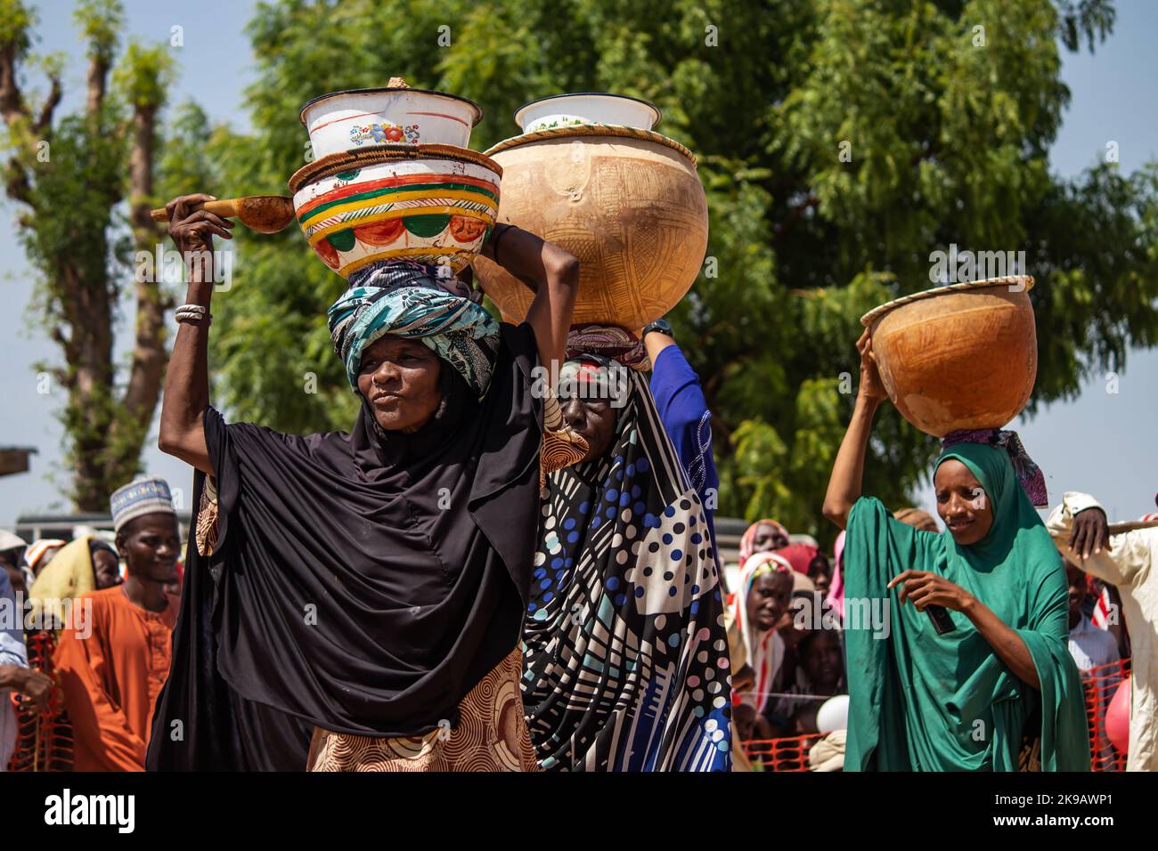 African tribes, Nigeria, Borno State, Maiduguri city. Fulani tribe ...