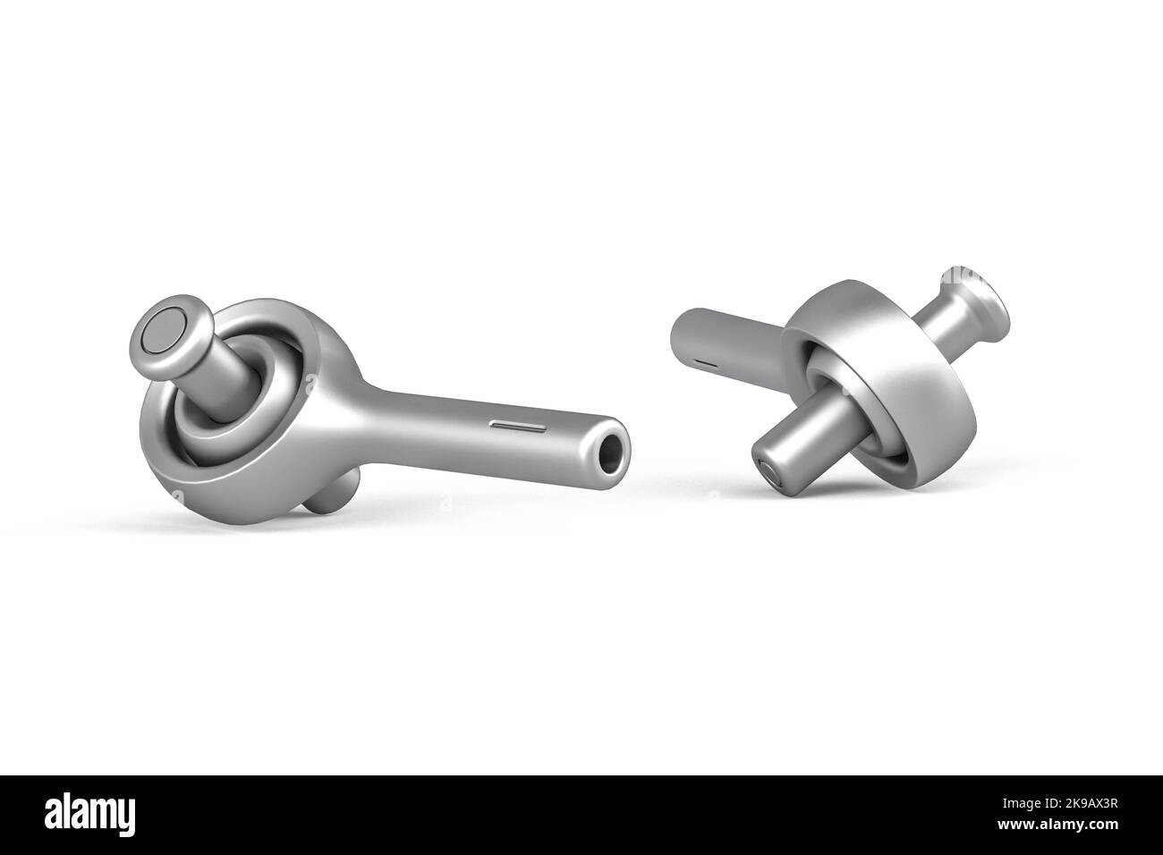 Metal industrial joint isolated on white background - 3d render Stock ...