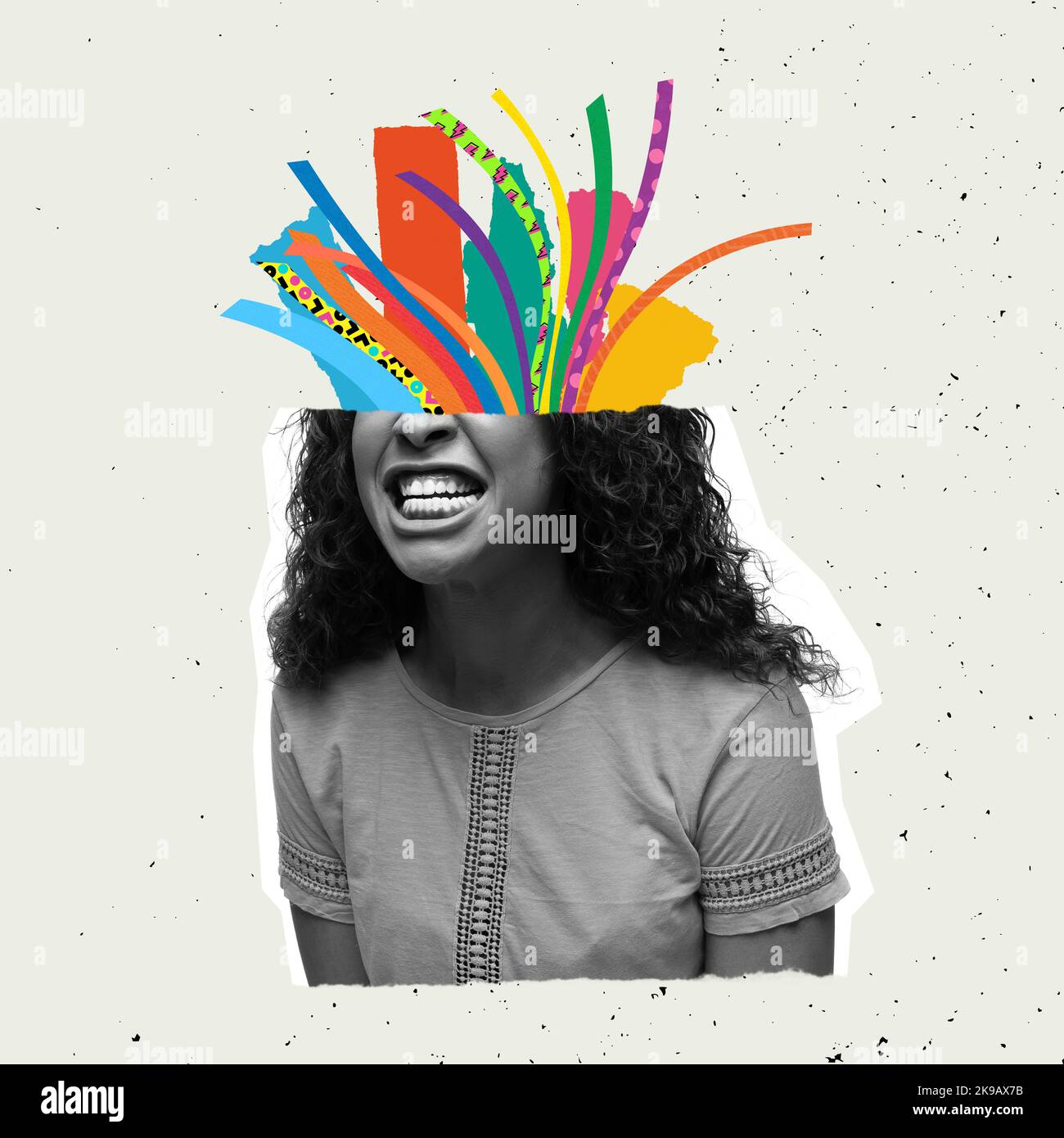 Moral pressure. Contemporary art collage, modern design. Family crises ...