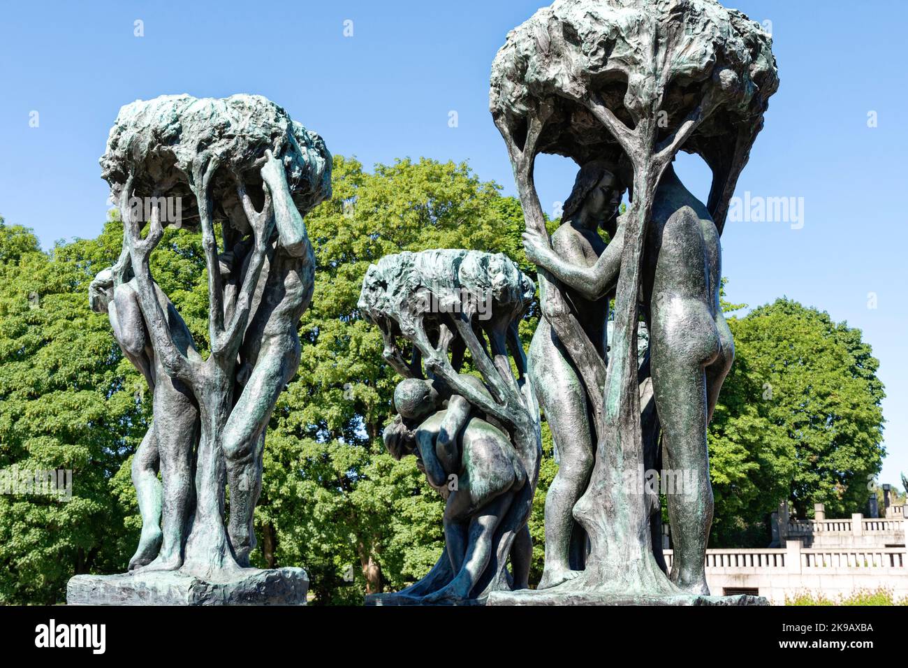 Tree Groups, part of the fountain created by Gustav Vigeland, Vigeland ...