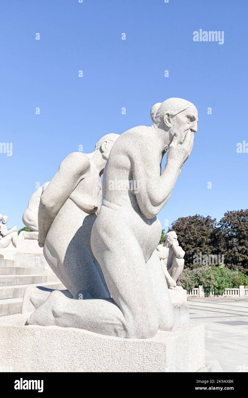 Two famous granite sculptures, Vigeland Sculpture Park, Vigeland ...