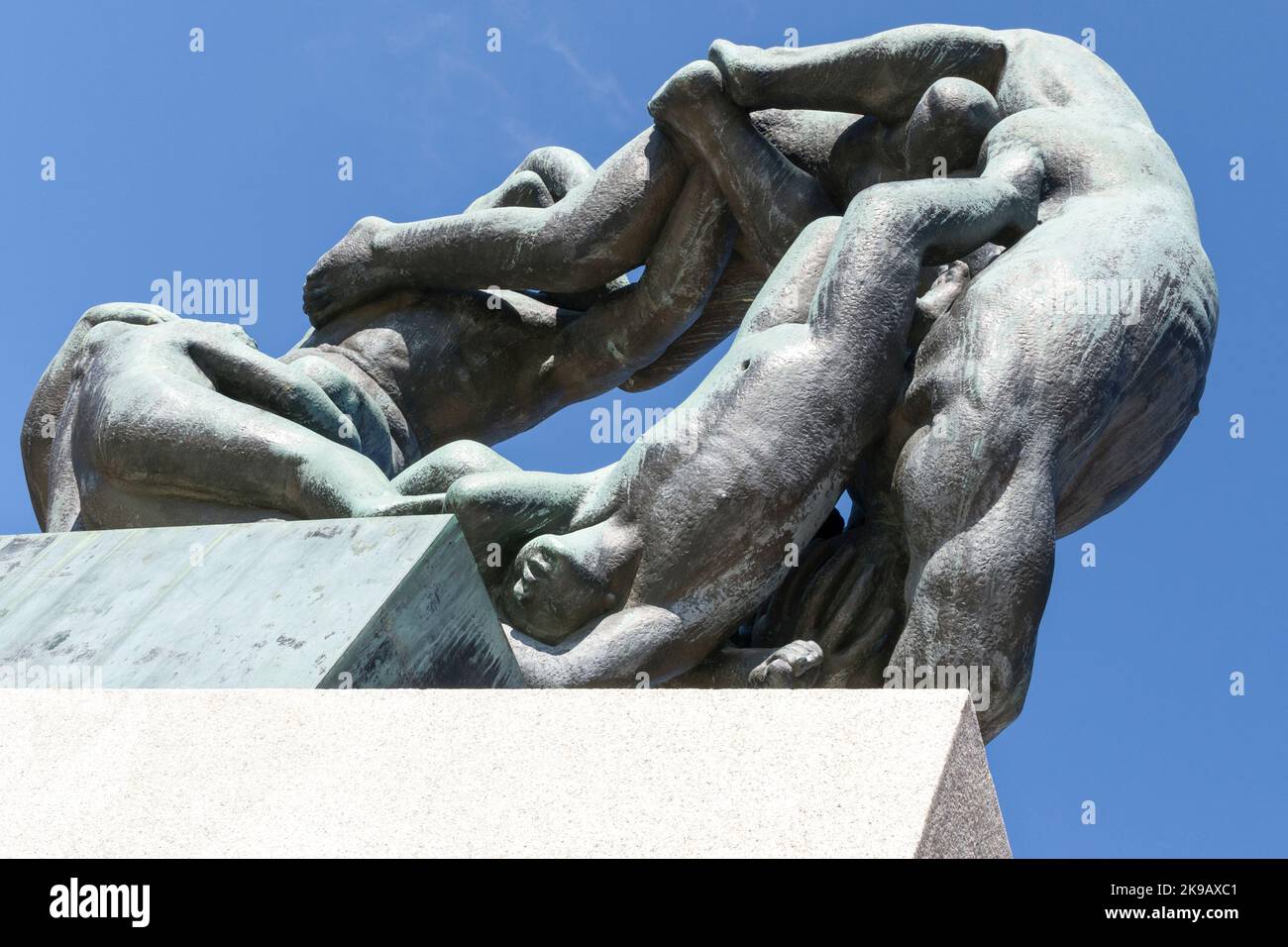 Close-up oth the Wheel of Life created by Gustav Vigeland. Vigeland ...