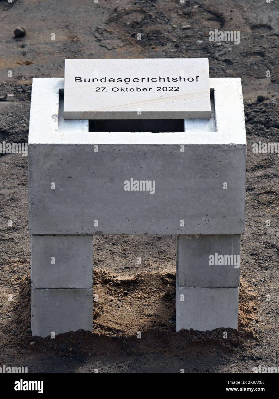 Karlsruhe, Germany. 27th Oct, 2022. The foundation stone for the new ...