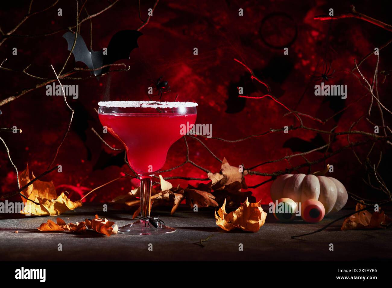 Halloween bloody cocktail margarita. Bloody red cocktail margarita and ...