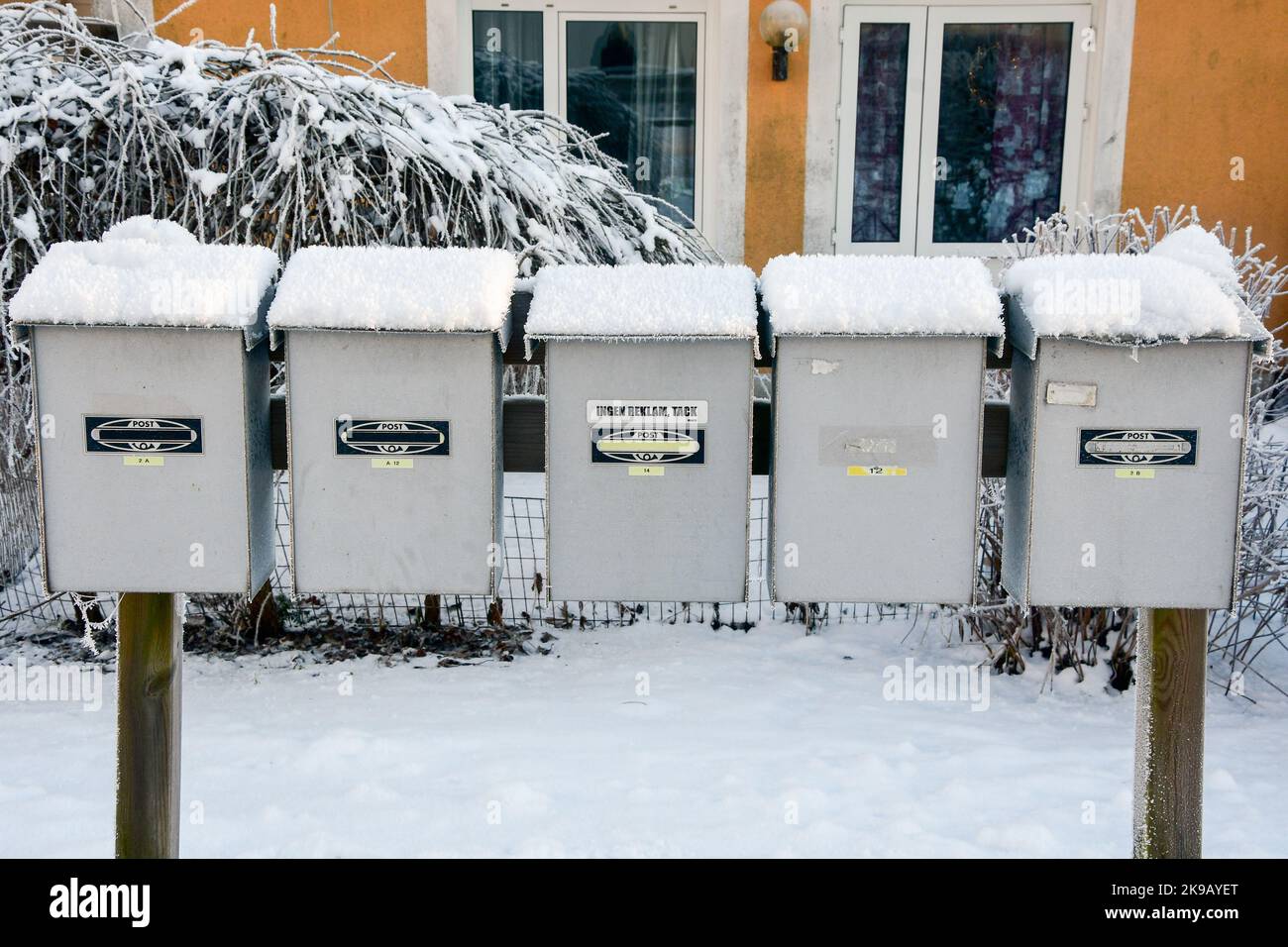 Mail post boxes in apartment hi-res stock photography and images - Alamy