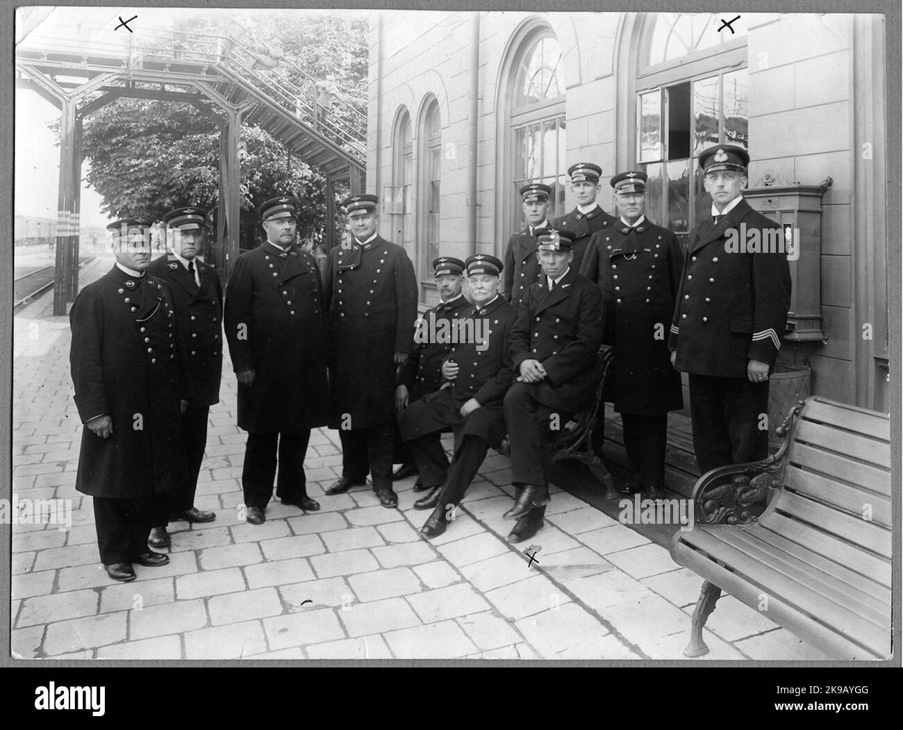 Station inspector Nils Ekman with conductor staff at Örebro C. Nils ...