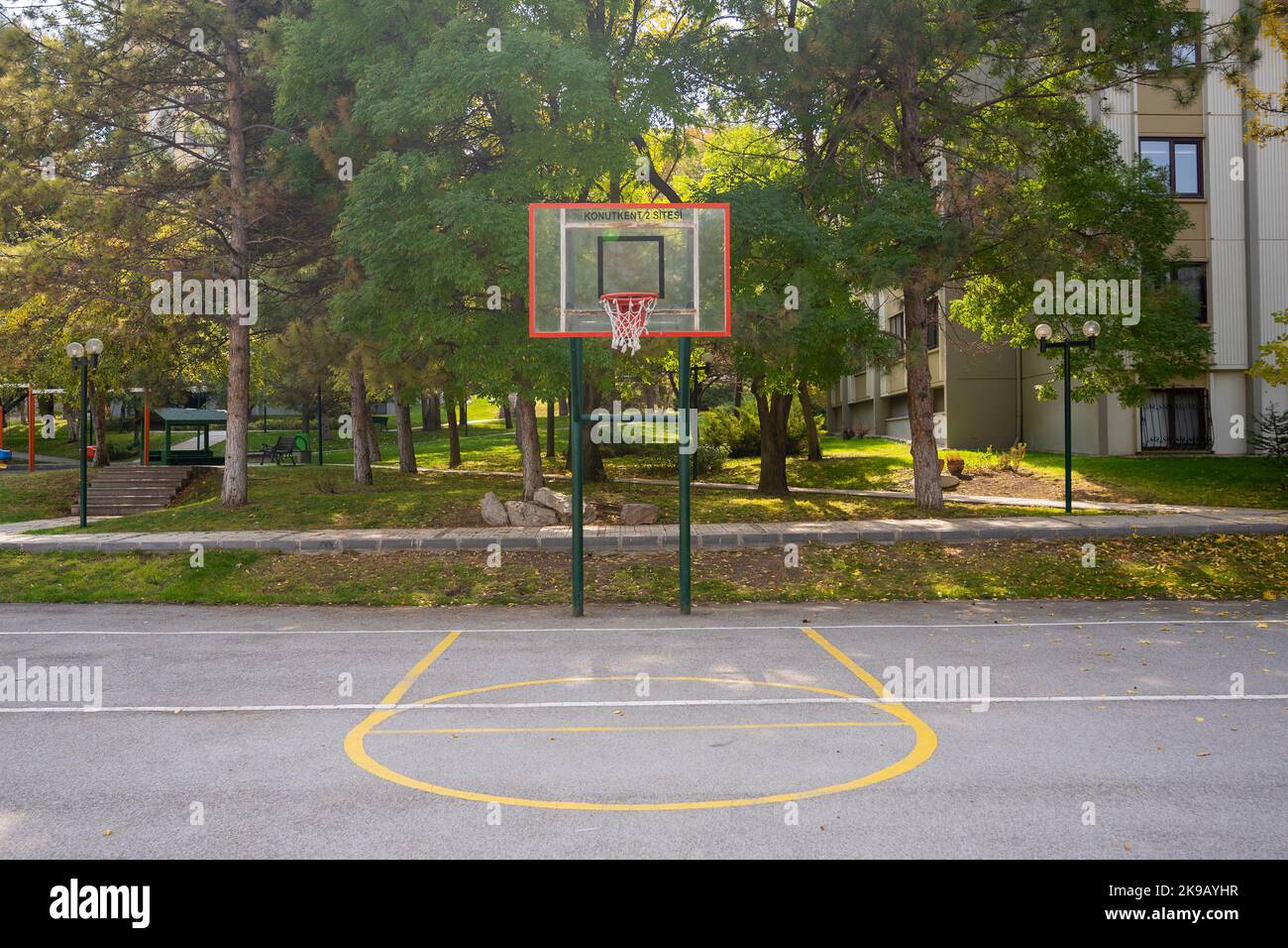 Empty sport basketball field playground hi-res stock photography and ...