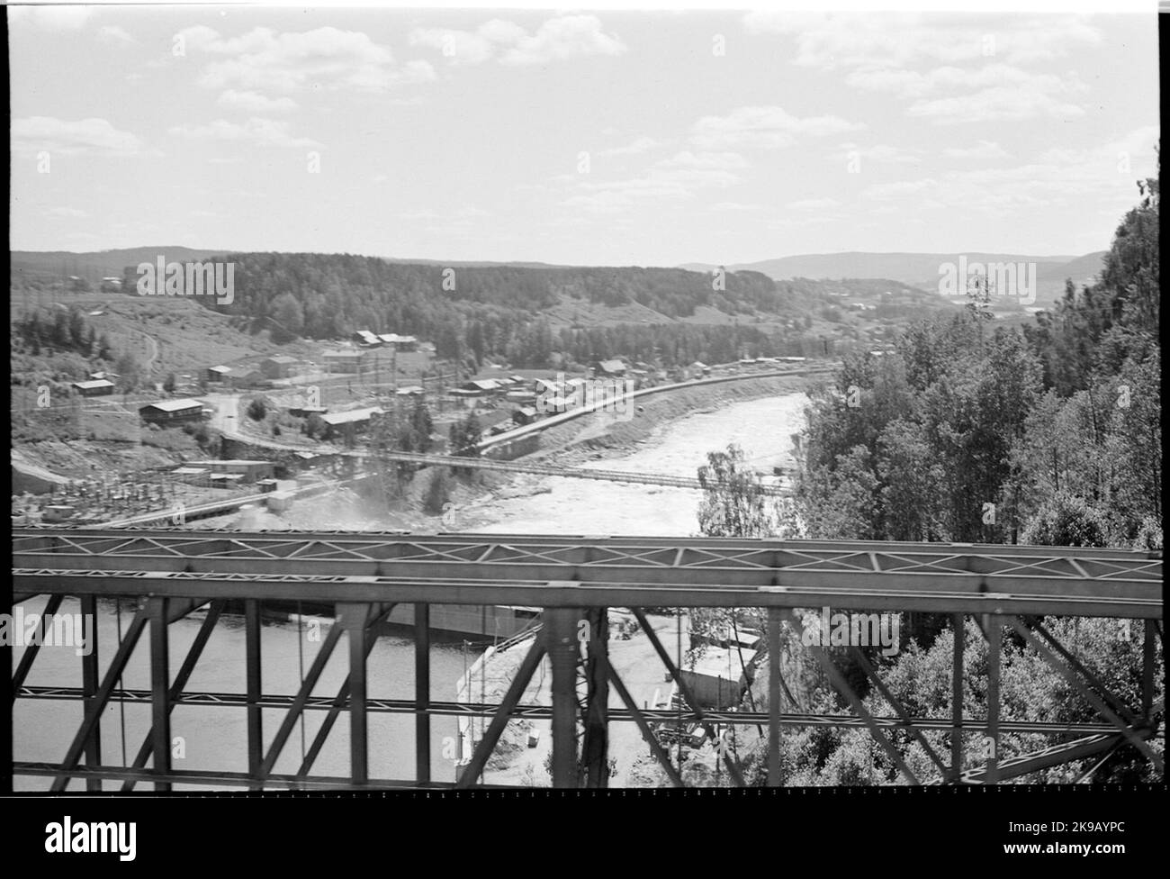 View from Forsmobron over the Ångerman River south Stock Photo - Alamy