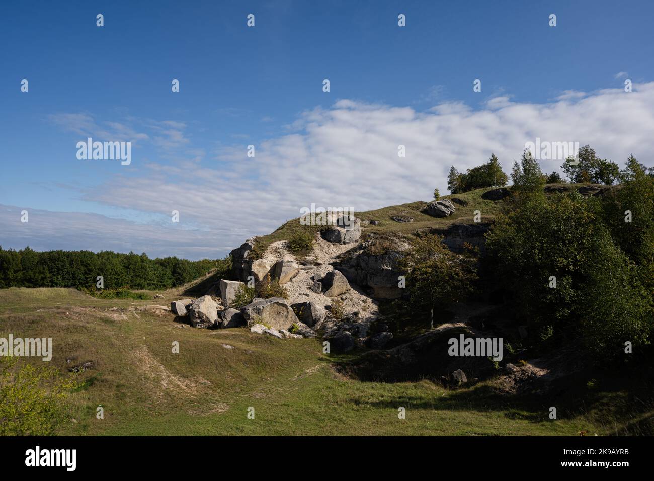 Limestone stones at mountain in Pidkamin, Ukraine Stock Photo - Alamy