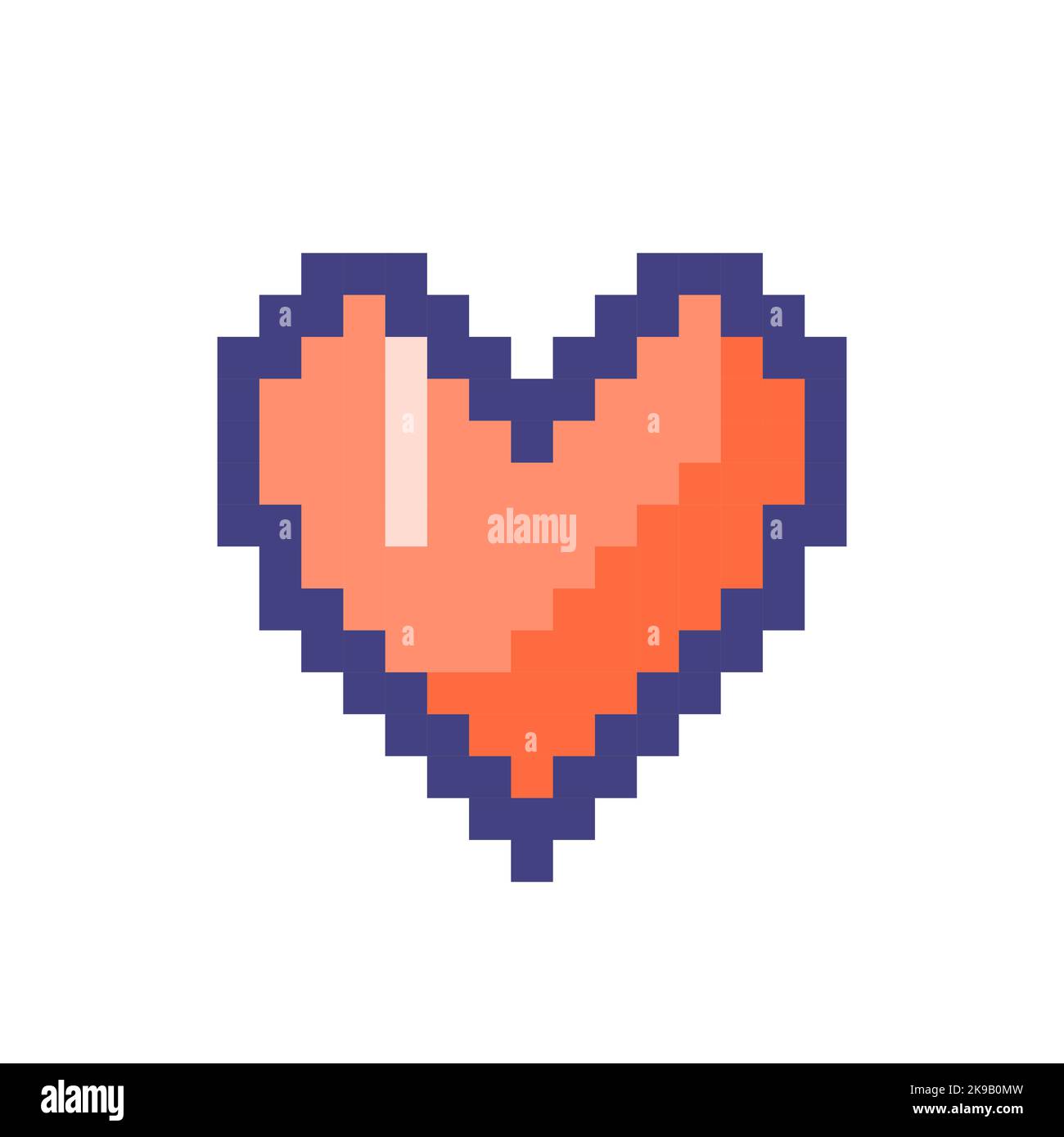 Minimalistic heart pixelated RGB color ui icon Stock Vector Image & Art ...