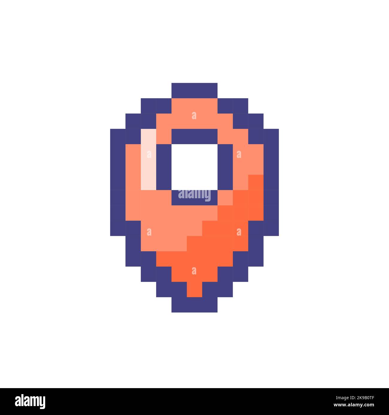 Destination pin pixelated RGB color ui icon Stock Vector Image & Art ...