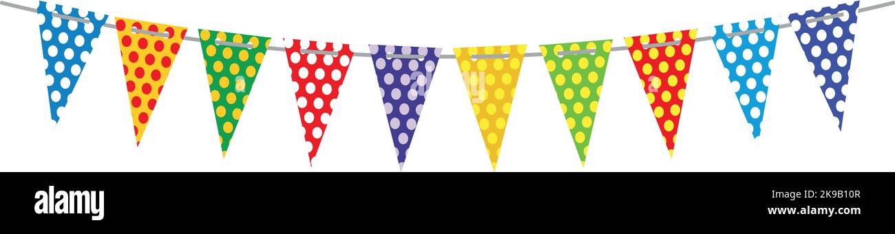 Rainbow bunting banner garland hi-res stock photography and images - Alamy