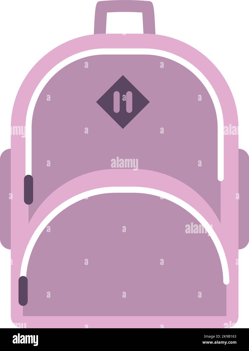 Sport backpack icon. Pink school bag symbol Stock Vector Image & Art ...