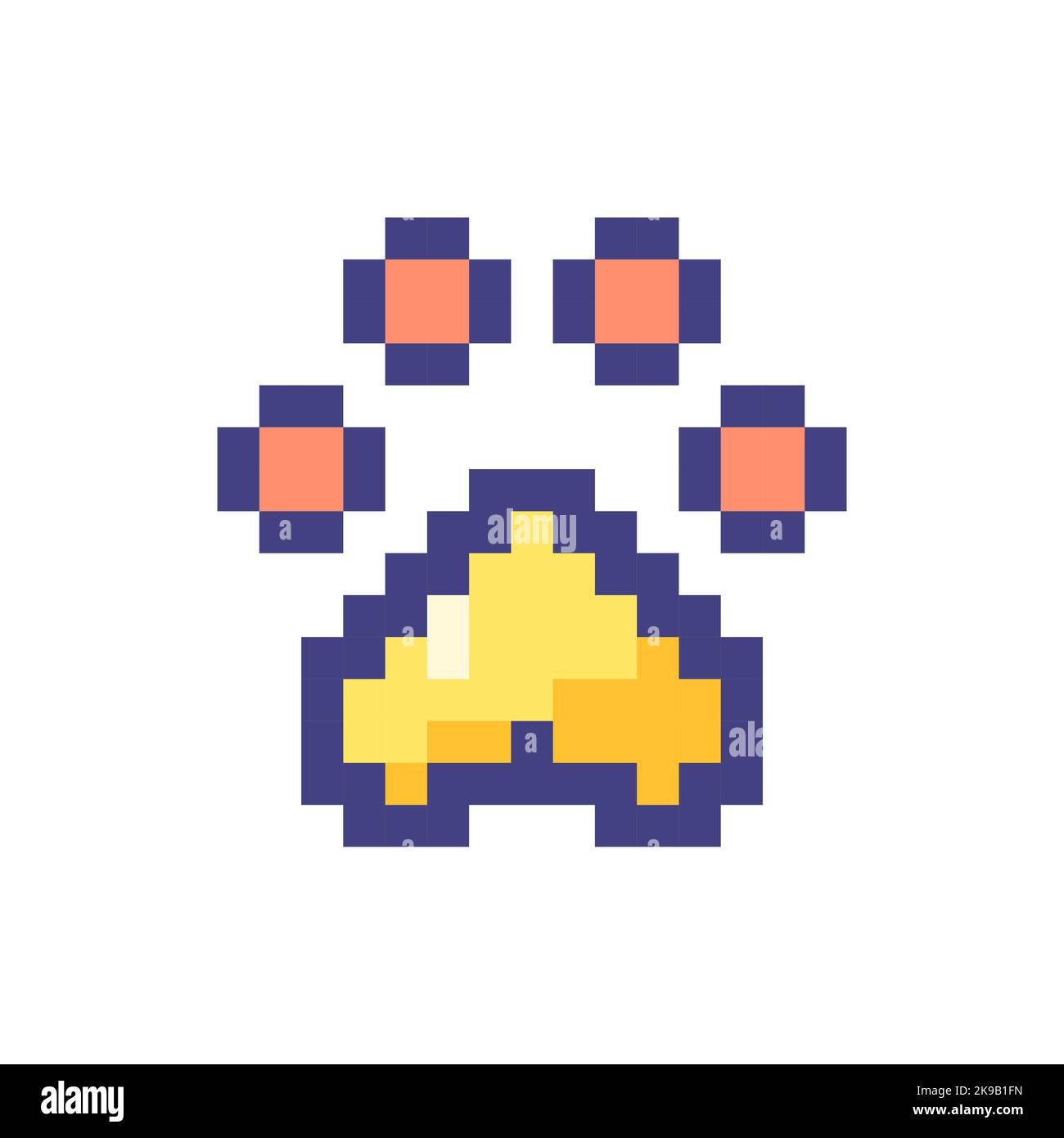Pet paw pixelated RGB color ui icon Stock Vector Image & Art - Alamy