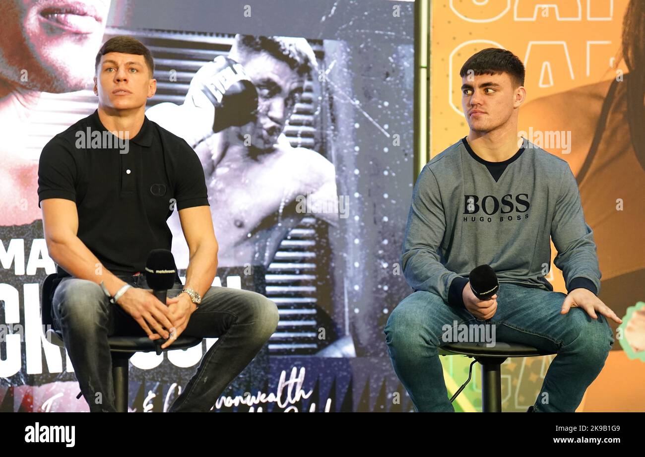 Pat McCormack (left) and Mark Dickinson during a press conference at ...
