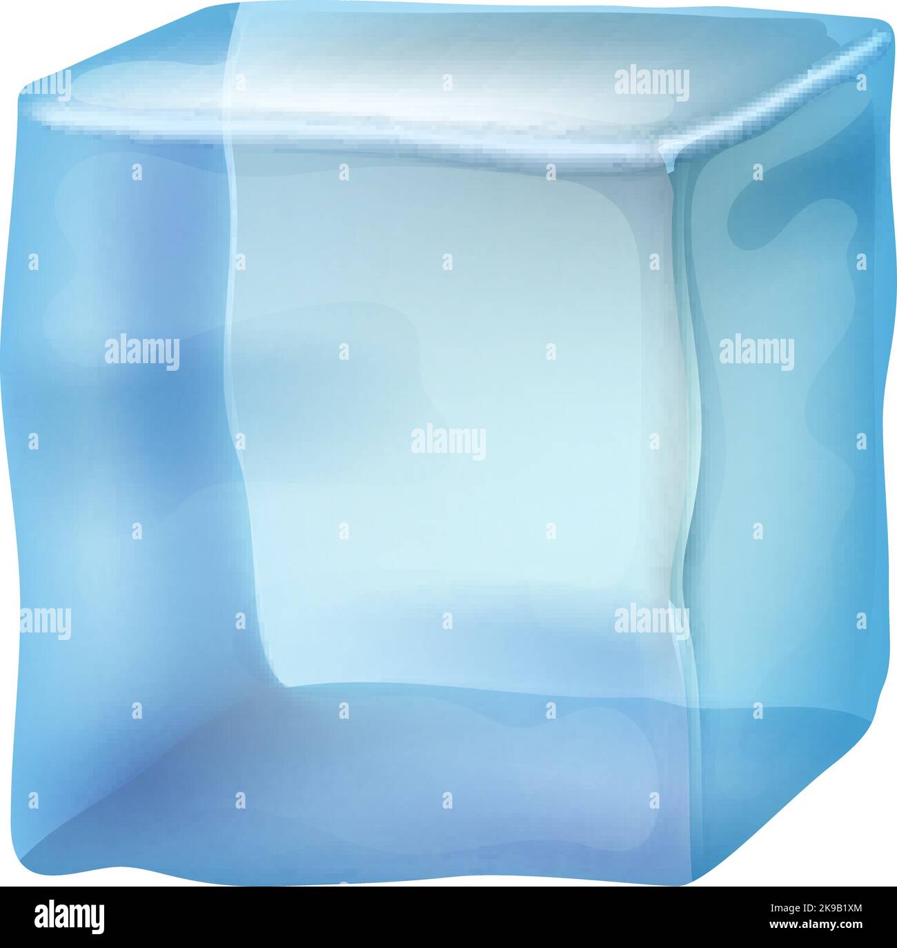 Crystal ice cube. Cold glossy water block Stock Vector Image & Art - Alamy
