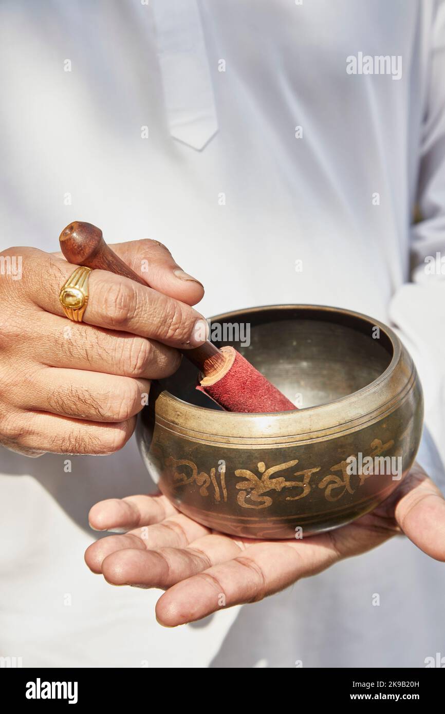 Prayer bowl. Indian Landscapes, na, India. Architect: na , 2020 Stock Photo - Alamy