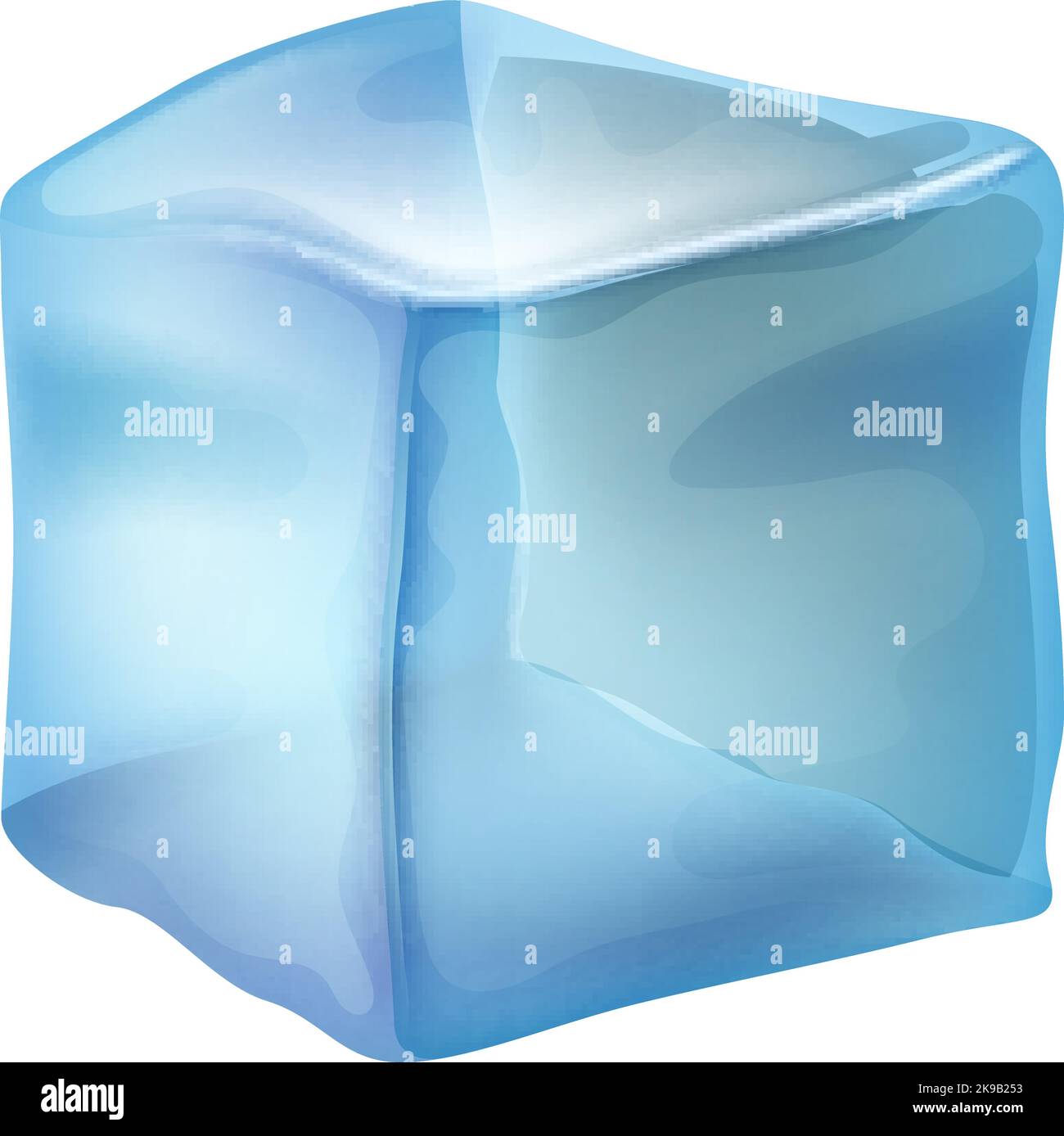 Blue cold cube. Party driink ice block Stock Vector Image & Art - Alamy