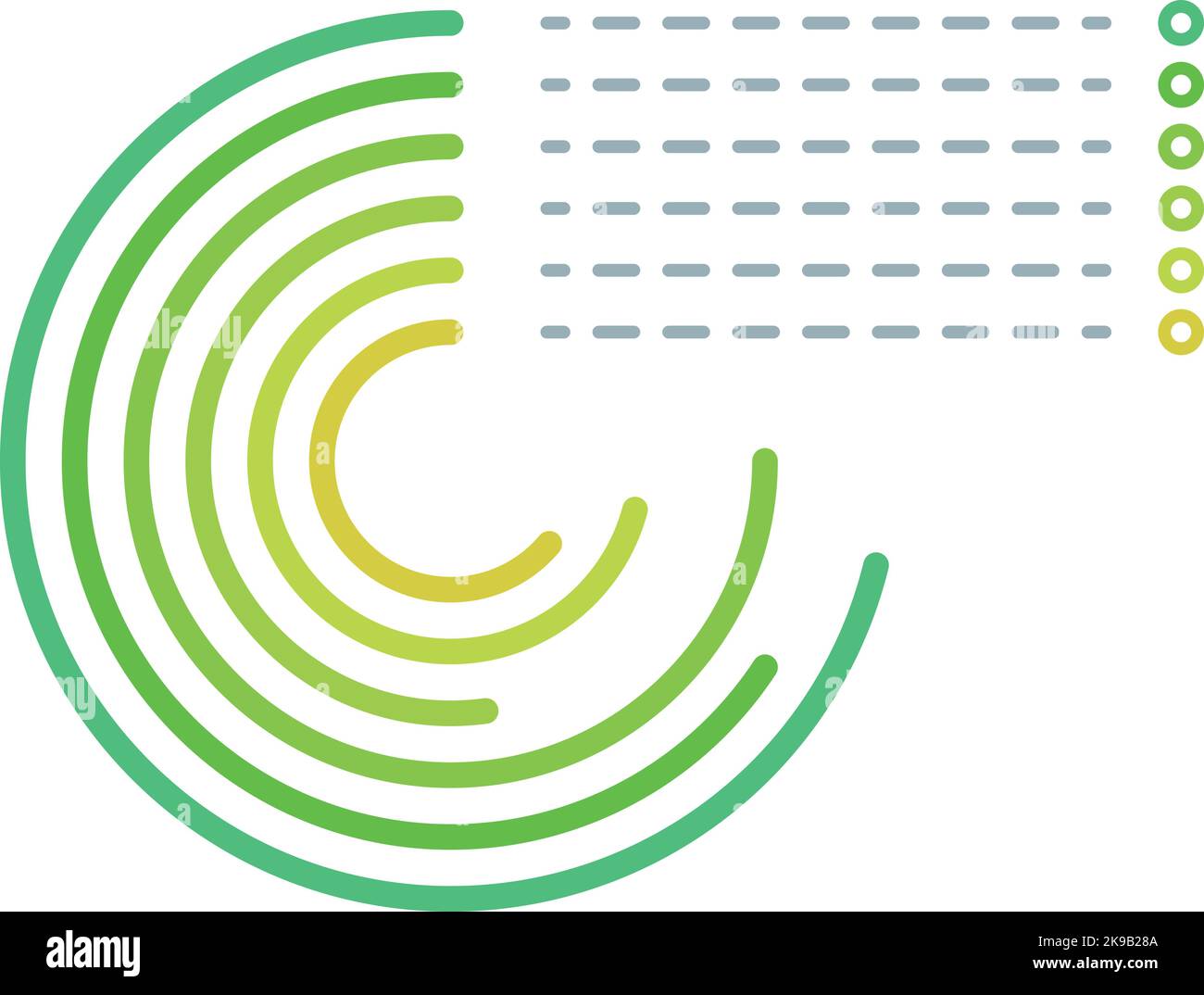 Spiral chart. Color gradient round diagram element Stock Vector Image ...