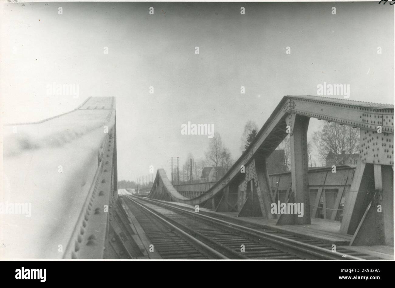 Bridge at Krylbo. On the line between Avesta Krylbo and Storvik Stock ...