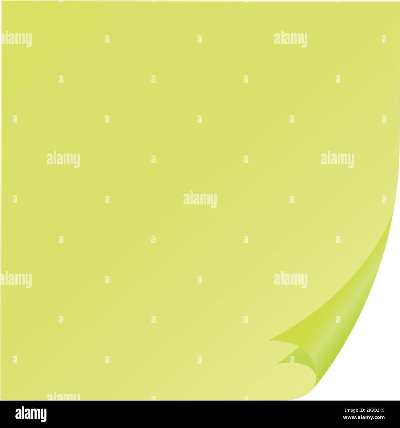 Color paper square note template with curled corner Stock Vector Image ...