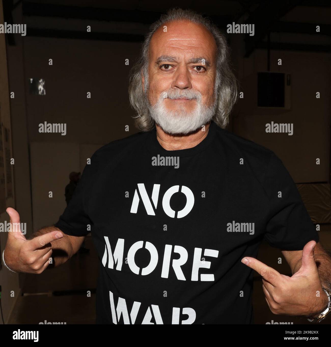 Dave Benett attends a private view of 'Visual Noise At Maryland Studio ...