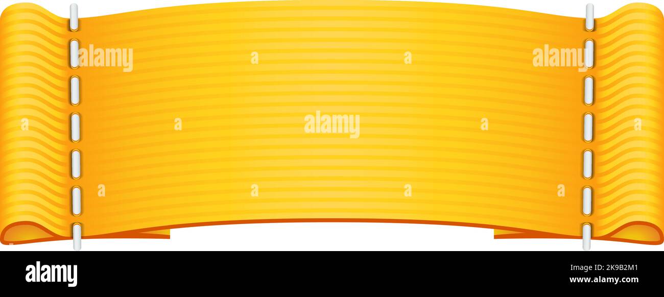 Yellow fabric tag with realistic stitches. Cloth label Stock Vector ...