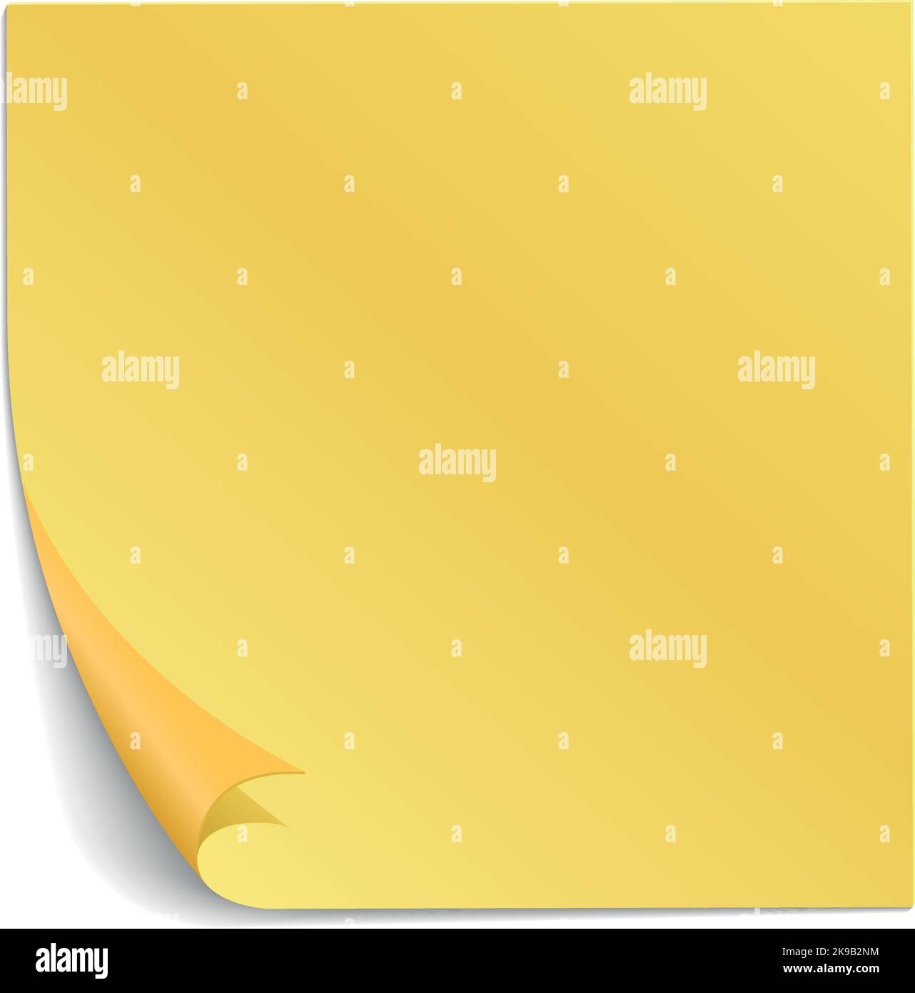 Color memo. Blank reminder note. Yellow paper Stock Vector Image & Art ...