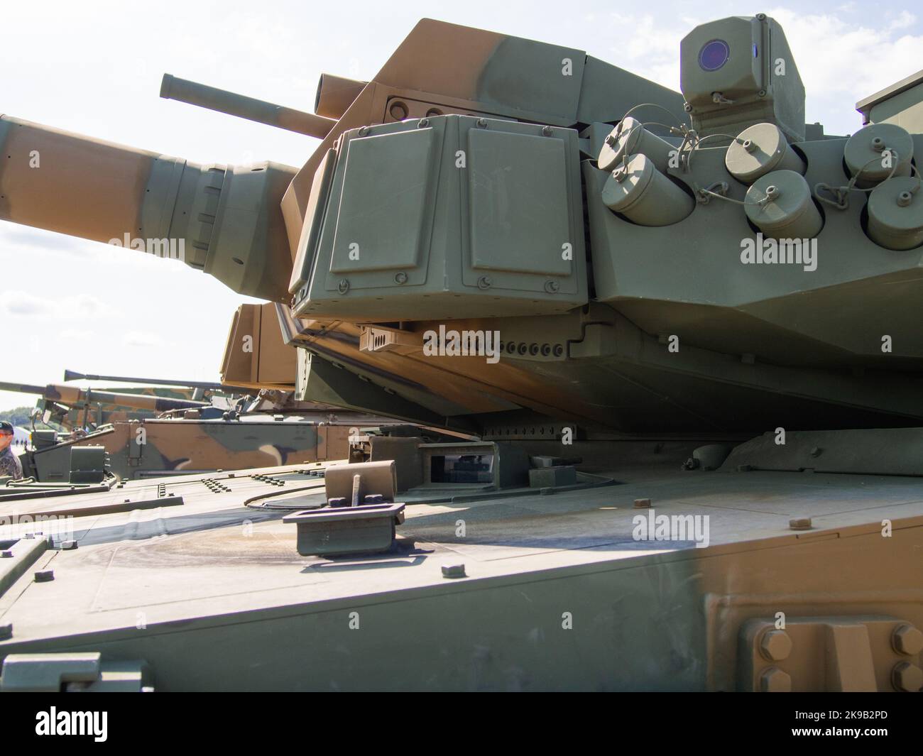 Seongnam, South Korea- Oct.15.2019: South Korean K2 120mm MBT (Main Battle Tank) in ADEX 2019 ...