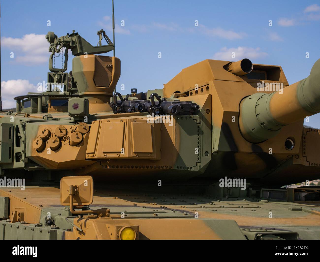 Seongnam, South Korea- Oct.15.2019: South Korean K2 120mm MBT (Main Battle Tank) in ADEX 2019 ...