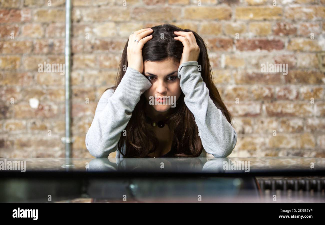 Emotions and Expressions: Regret. Thoughtful contemplation on the face ...