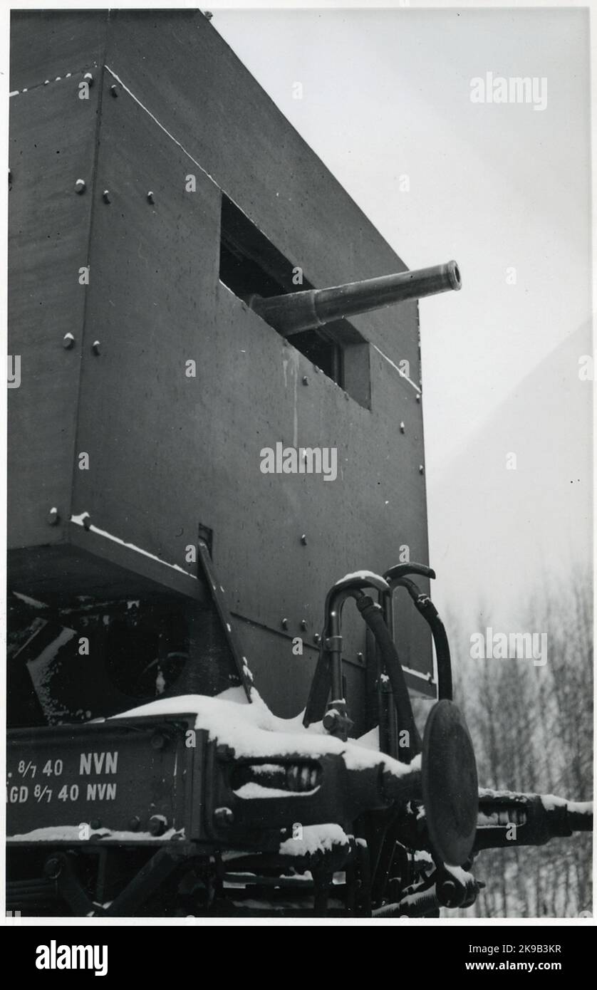 Armor train 2 Boden at the national border. Redeveloped ore trolley ...