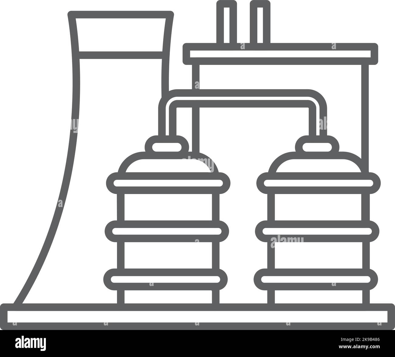 Power station pipe Black and White Stock Photos & Images - Alamy