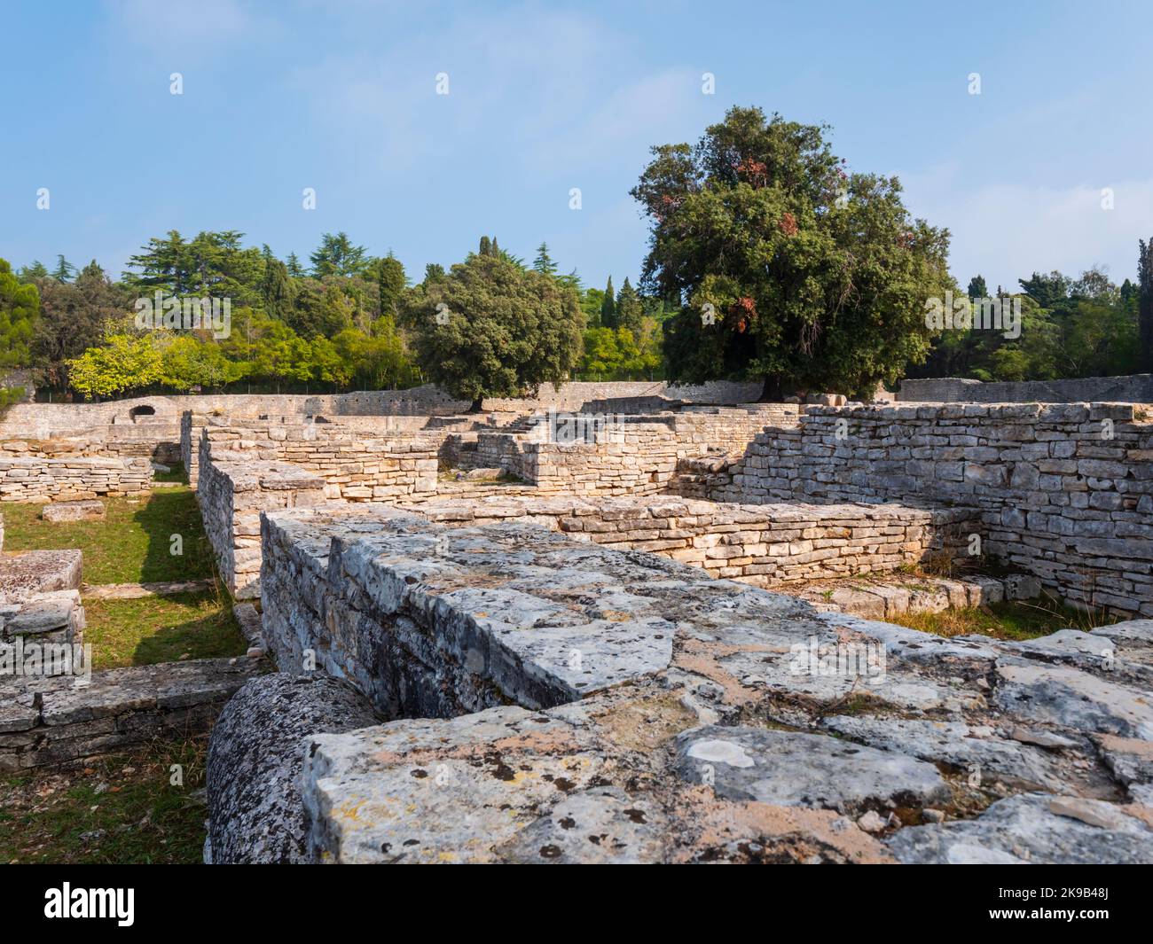 Roman stone remains of Byzantine Castrum in National Park Brijuni ...
