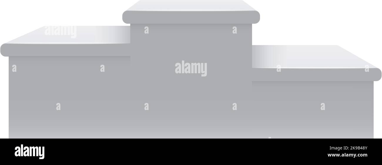 White pedestal. Stage mockup. Realistic blank stand Stock Vector Image ...
