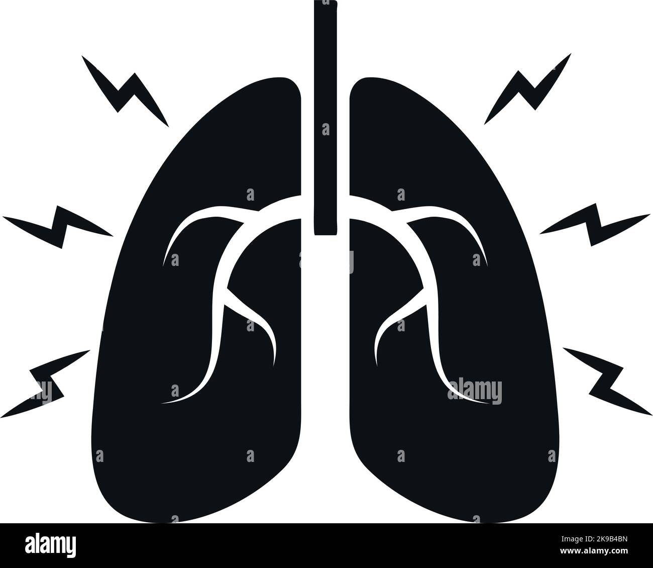 Pneumonia icon. Lung disease symbol. Respiratory sickness Stock Vector ...