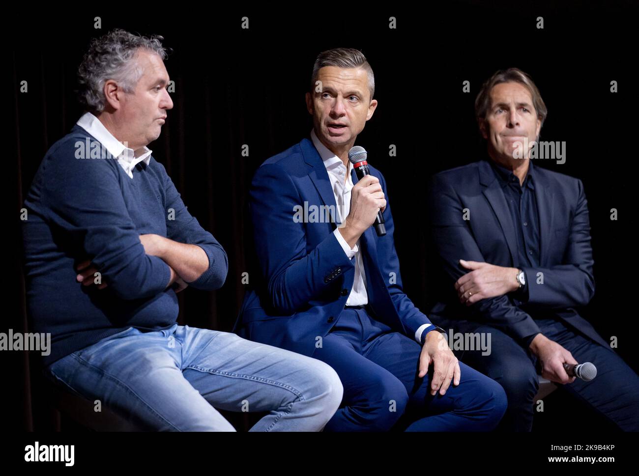 HILVERSUM - Kees Jongkind, Gerard Timmer and Maarten Nooter during a ...