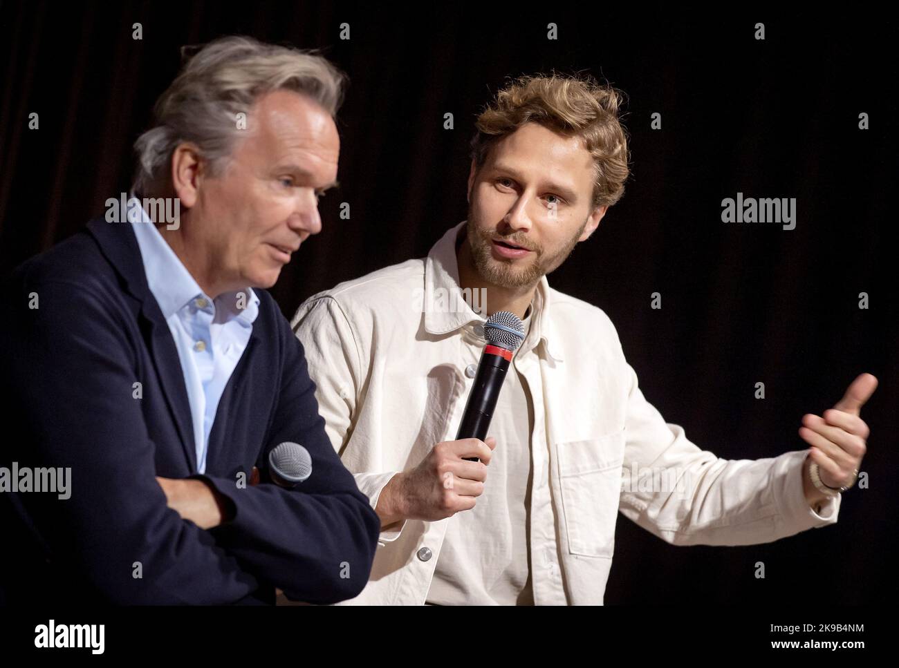 HILVERSUM - Tom Egbers and Chiel van Koldenhoven during a presentation ...